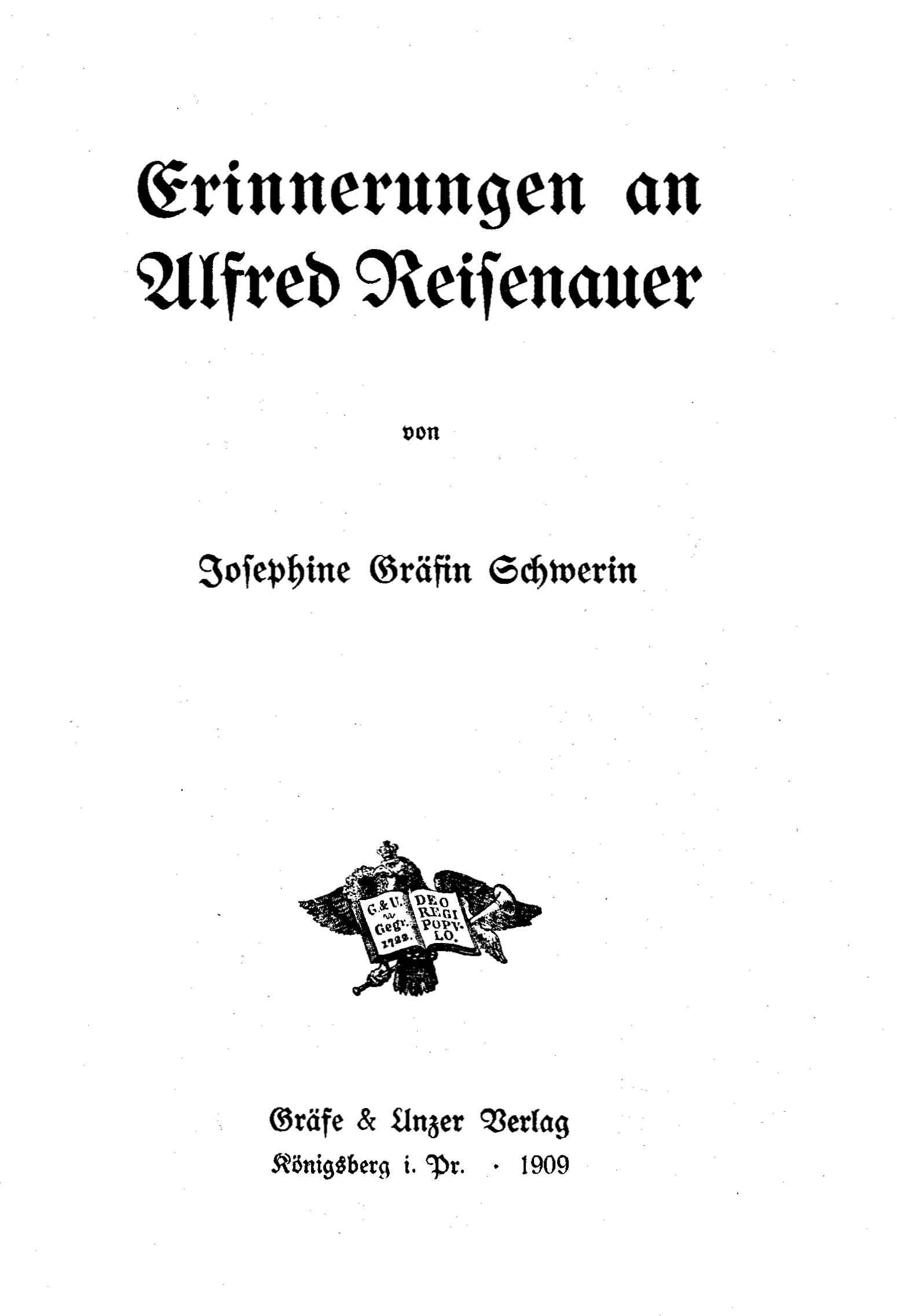 Alfred Reisenauer | Kultur in Ostpreußen